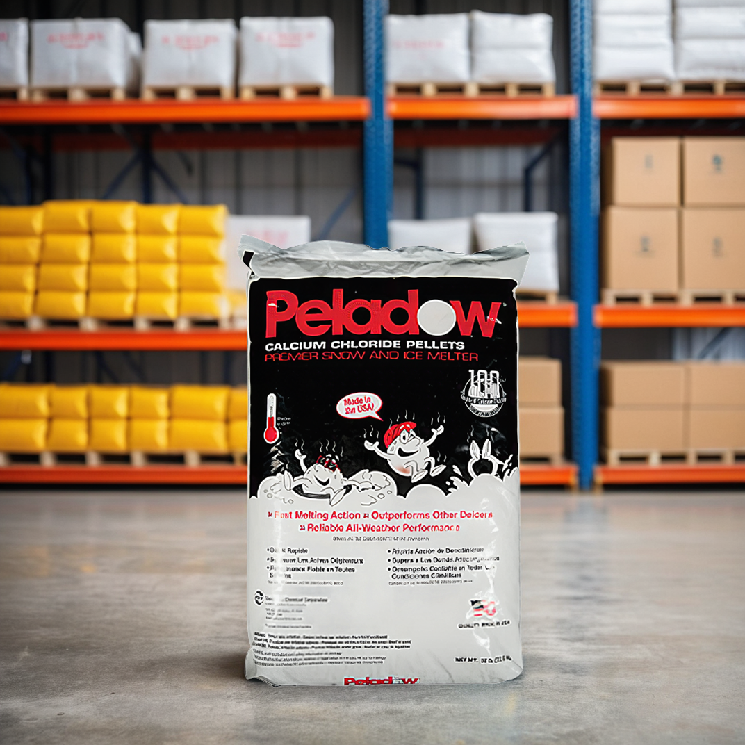 Peladow - Calcium Chloride Pellets, Premier Snow and Ice Melter, 50 lb ...