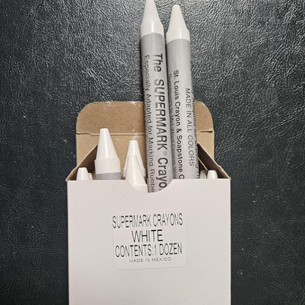 St. Louis Crayon and Soapstone - The SUPERMARK Crayon - White - 12/Box