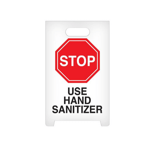 A-Frame Floor Sign- STOP Use Hand Sanitizer